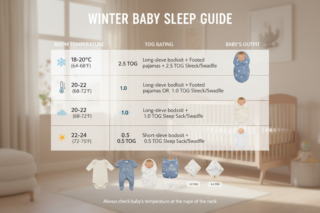 How to Dress Your Baby for Sleep in Winter (TOG Guide Included) – POCOMICO